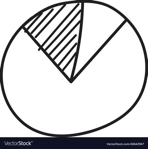 Pie Chart Doodle Royalty Free Vector Image Vectorstock