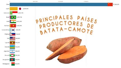 🥔 Principales Países Productores De Batata En El Mundo 1961 2020