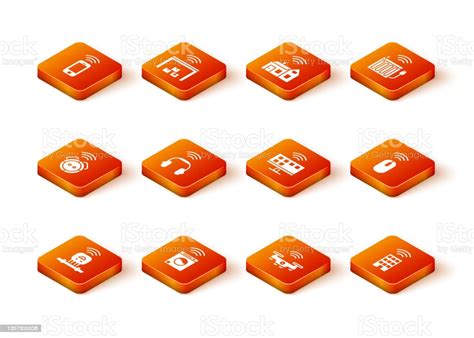 스마트 센서 와셔 로봇 진공 청소기 헤드폰 무인 항공기 Tv 시스템 무선 및 무선 마우스 아이콘이있는 가정용 을 설정합니다 벡터 3차원 형태에 대한 스톡 벡터 아트 및 기타