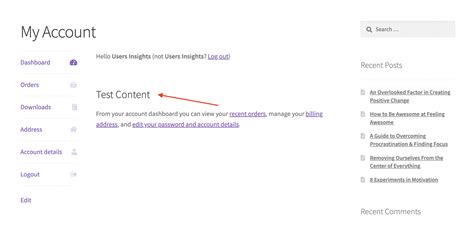 How To Customize The My Account Page In WooCommerce Users Insights
