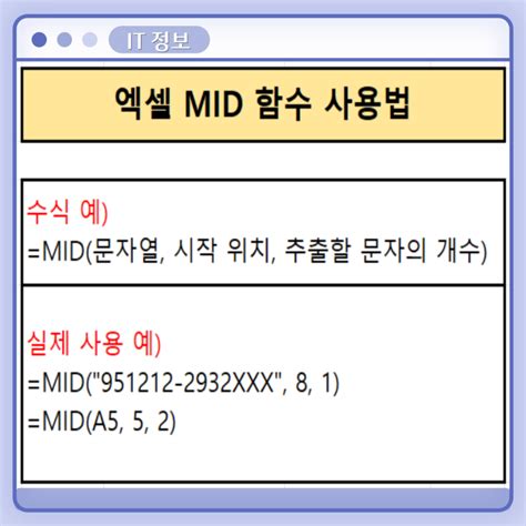 엑셀의 문자열 분리 Left Mid Right 함수 사용법 네이버 블로그