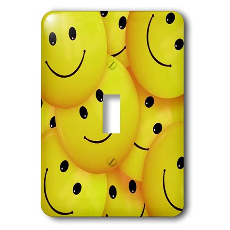 Print Of Yellow Smiling Face Toss Pattern Single Toggle Switch Lsp