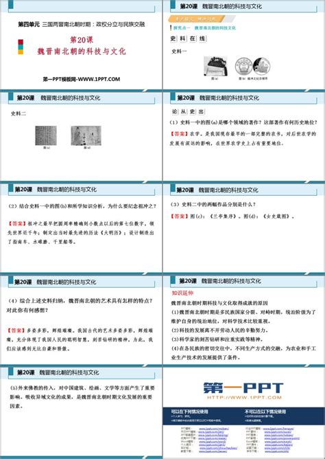 魏晋南北朝的科技与文化PPT优质课件 第一PPT