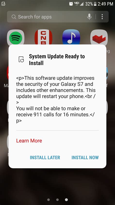 Samsung Galaxy S Update Message R Softwaregore