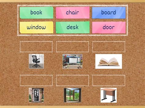 Quiz Classroom Objects Match Up