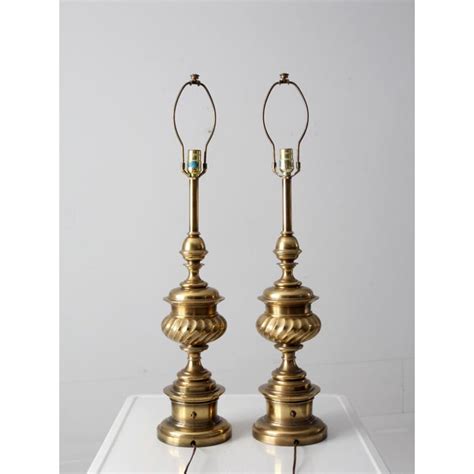 Vintage Brass Table Lamps Pair Chairish