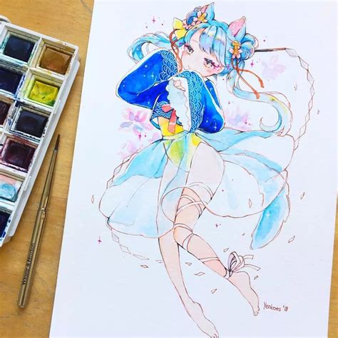 Tranh Vẽ Anime Đẹp Cute Dễ Thương XƯƠng XƯƠng NhẮm