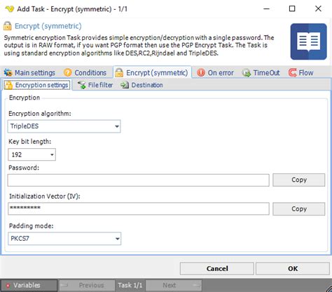 Task Encryption Encrypt Symmetric