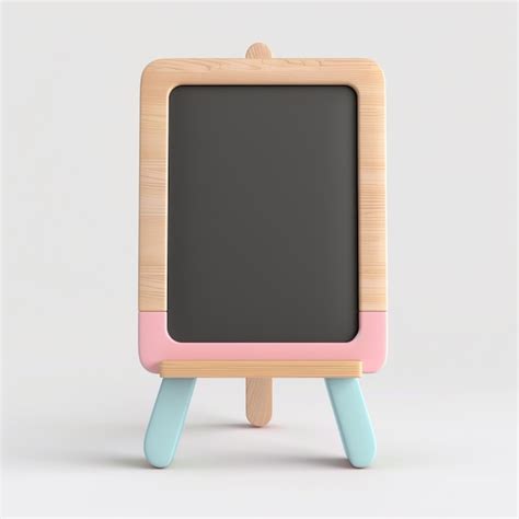 Premium Photo There Is A Small Chalk Board On A Small Wooden Easer