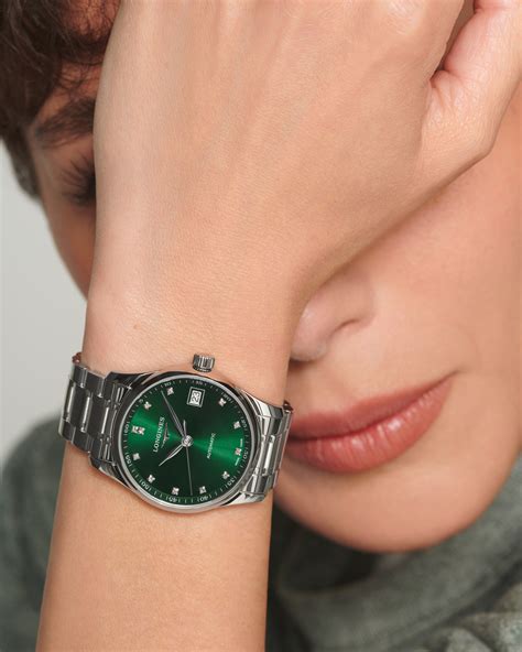 Longines Master Collection 오토매틱 스테인리스 스틸 그린 다이얼과 브레이슬릿 Longines Kr