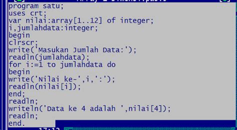 Tutuorial Membuat Array Baris Pada Pascal Untuk Pemula Golet Ilmu