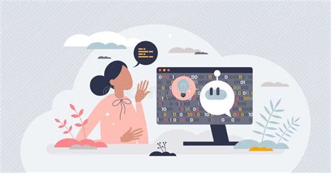 Machine Learning Course And Ai Tech Skills Development Tiny Person Concept Stock Vector