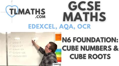 Gcse Maths N6 04 Cube Numbers And Cube Roots Youtube