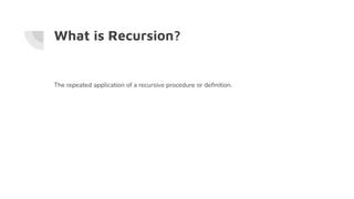 Introduction To Recursion PPT
