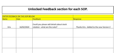 Excel Sop Template And Register For Sops Sop Workbook With Index Example And Instructions