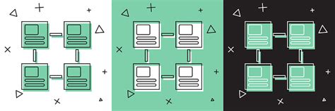 흰색과 녹색 검은 색 배경에 격리 된 비즈니스 계층 구조 기관 차트 인포그래픽 아이콘을 설정합니다 기업 조직 구조 그래픽 요소 벡터 가능성에 대한 스톡 벡터 아트 및 기타