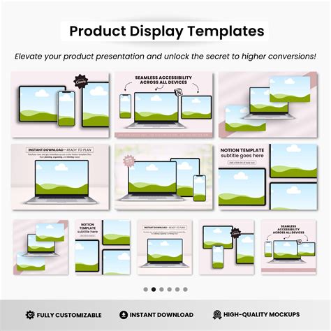 notion template canva mockups bundle white devices digipax