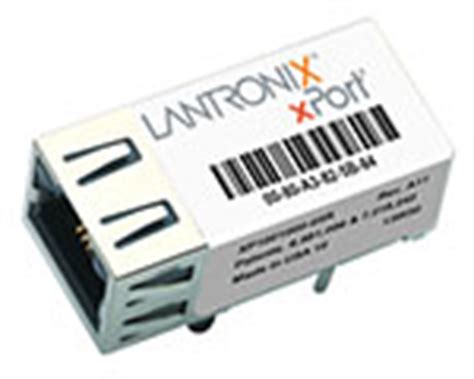 The Lantronix XPort Embedded Ethernet Device Server Lantronix