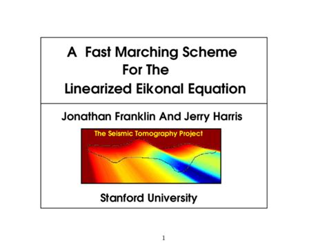 Pdf Fast Marching Schemes For The Linearized Eikonal And Transport Equations