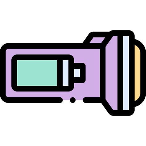 Flashlight Detailed Rounded Lineal Color Icon