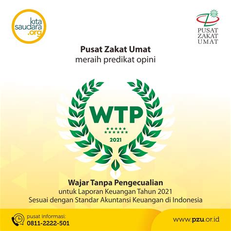 Keren Pusat Zakat Umat Raih Wtp Laporan Keuangan Untuk Ke 11 Kalinya