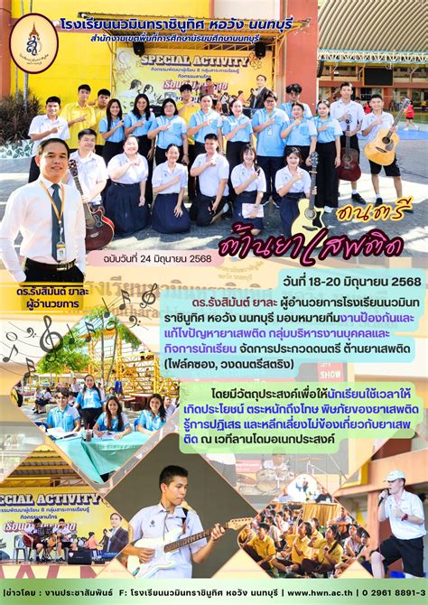 โรงเรียนนวมินทราชินูทิศ วันที่ 18 20 มิถุนายน 2568 ดร รังสิมันต์ ยาละ ผู้อำนวยการโรงเรียนนวมิ