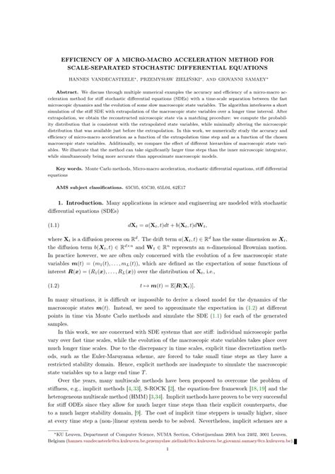 pdf efficiency of a micro macro acceleration method for scale