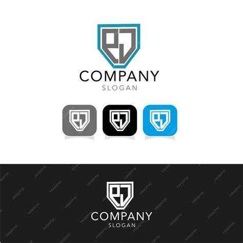 Premium Vector Modern Monogram Initial Letter Pj Logo Design Template