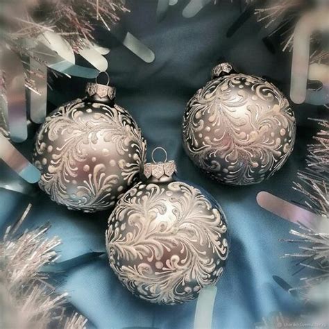 Набор елочных шаров Зимняя романтика в интернет магазине на Ярмарке Мастеров Елочные игрушки