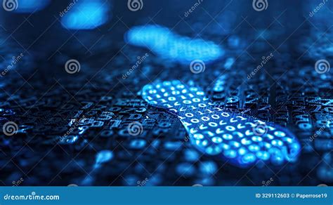 Cybersecurity Digital Footprints Made Of Binary Code Stock Image