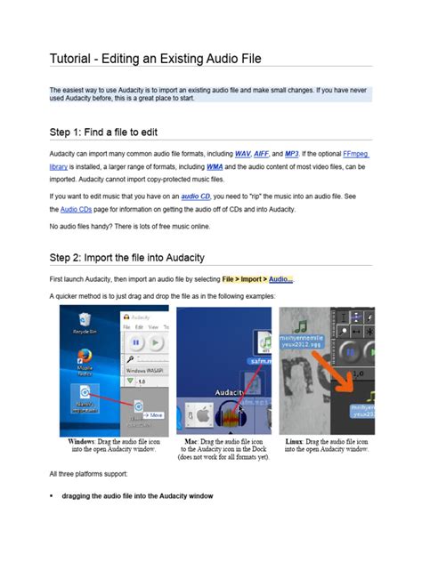 Manual Guide Audacity Pdf Computer Keyboard Cursor User Interface