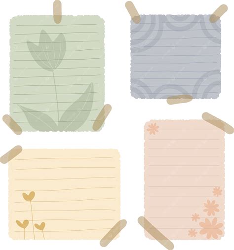 다채로운 사각형 스티커 메모 세트 스티커 메모 부치다 와시 테이프 Png 일러스트 및 Psd 이미지 무료 다운로드 Pngtree