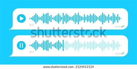 Voice Message Ui Interface Bubble Set Stock Vector Royalty Free Shutterstock