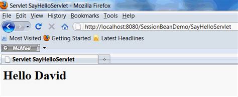 Creating And Accessing A Session Bean In A Web Application