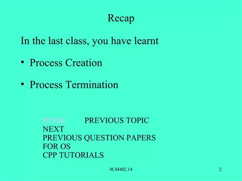 14 relationship between processes ppt