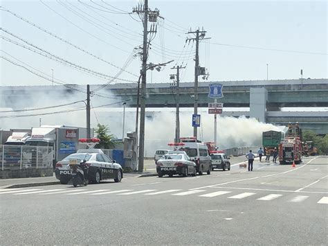 【火事】兵庫県神戸市東灘区魚崎南町3丁目で車両火災「魚崎浜インター給油所付近でトラックの荷台が燃えている」現地の画像や動画まとめ まとめダネ！