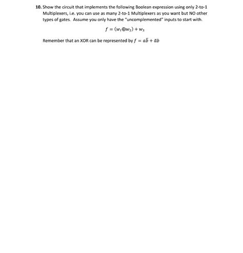 Solved Show The Circuit That Implements The Following Chegg