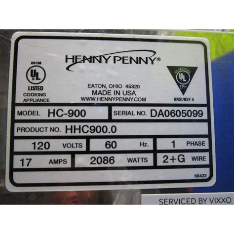 Henny Penny Hc Heated Holding Food Warming Cabinet V Vision Equipment