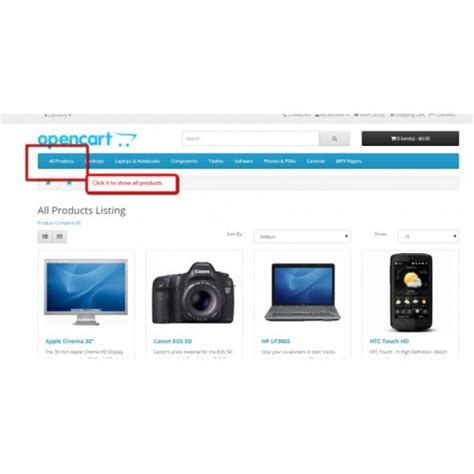 Opencart All Products In Single Page