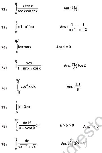 Cbse Class 12 Mathematics Hots Integration