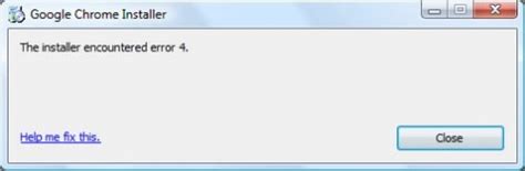 Chrome Install Or Update Error Corrupt Installation