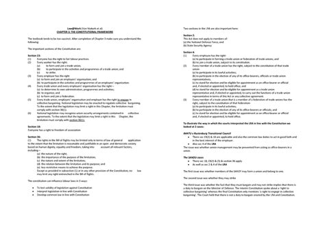 Constitutional Frameworkch 3 Warning Tt Undefined Function 32 Lawwork Van Niekerk Et Al
