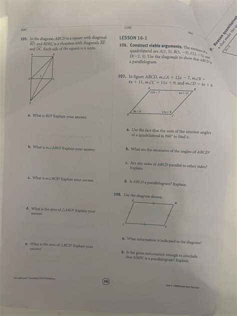 Solved In The Diagram ABCD Is A Square With Diagonal Chegg