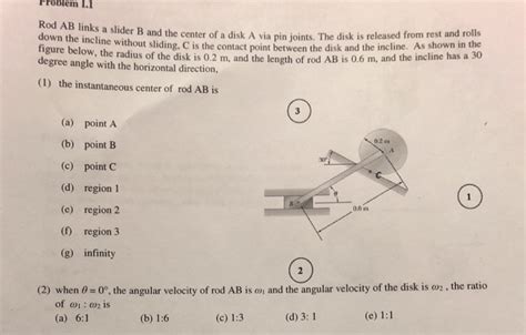 Solved Problem 1 1 Disk A Via Pin Joints The Disk Is Chegg Com