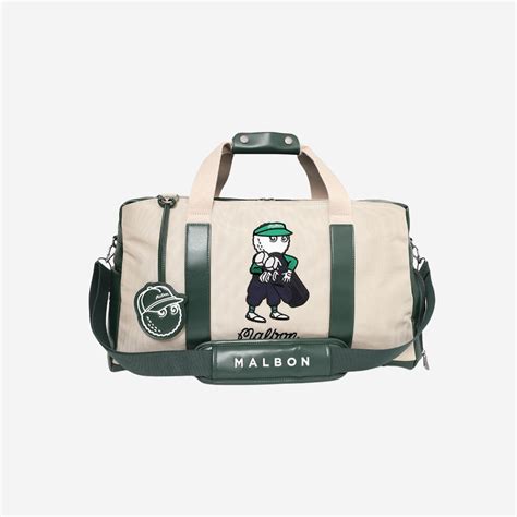 말본 골프 버킷 클래식 보스턴백 그린 Malbon Golf Kream