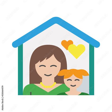 Mother Daughter Colored Icon Simple Colored Element Illustration Mother Daughter Concept