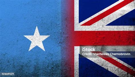 영국의 국기 소말리아 공화국 국기와 잭 연합 그런 지 배경 0명에 대한 스톡 벡터 아트 및 기타 이미지 0명 Somalia Conference United