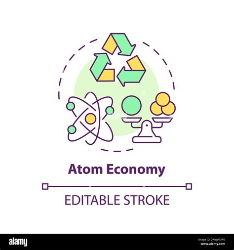 Atom Economy Multi Color Concept Icon Stock Vector Image And Art Alamy