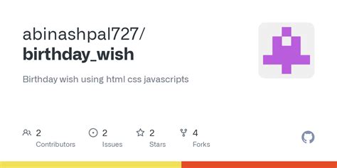 Github Abinashpal Birthday Wish Birthday Wish Using Html Css Javascripts