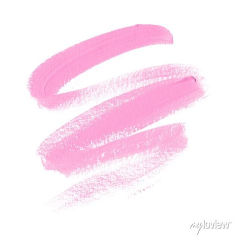 Pink Lipstick Smudge Trace Isolated On White Background Vector